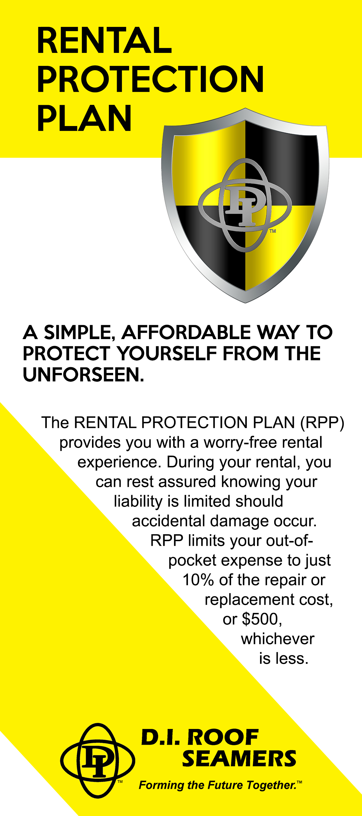 Rental Protection Plan - D.I.ROOF SEAMERS